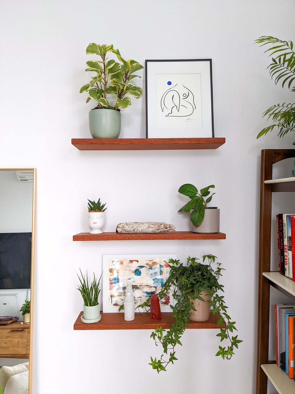 Marlowe Wood Slab Shelf | The Happy Place