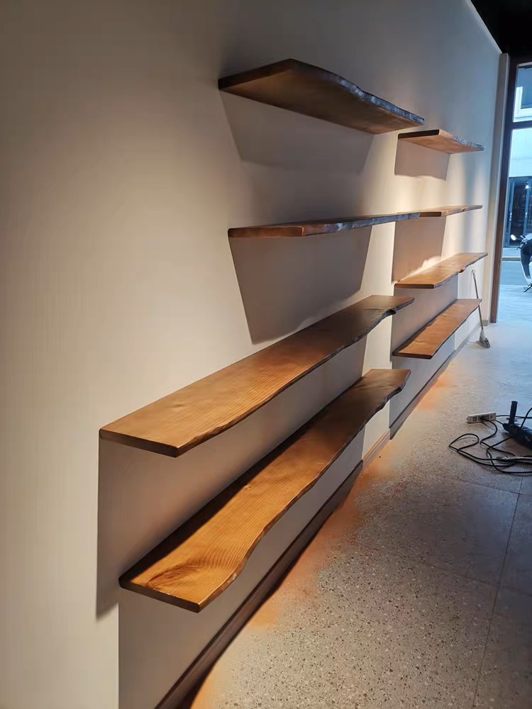 Marlowe Wood Slab Shelf | The Happy Place