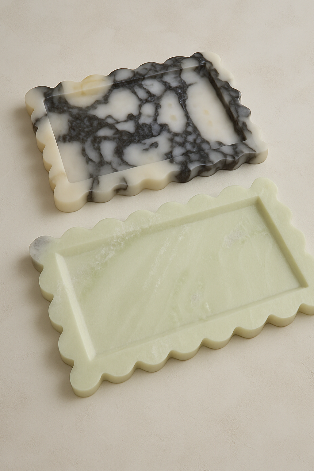 Genesis Scalloped Tray - Fendi Green | The Happy Place